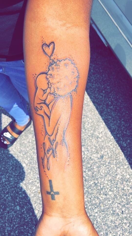 Black Mom and Son Tattoo Ideas - Riccda