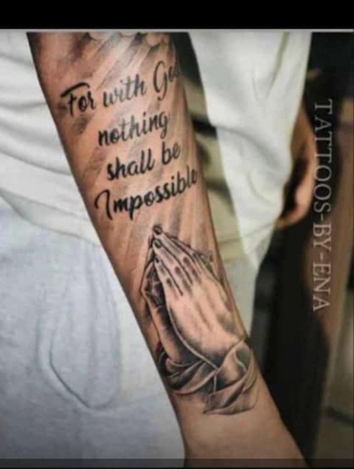 Forearm Tattoo Ideas for Men Bible Verse - Riccda