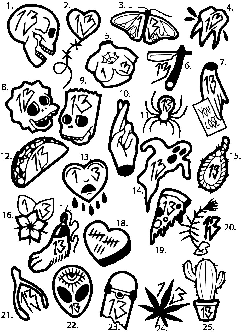 Friday the 13th Flash Tattoo Ideas - Riccda