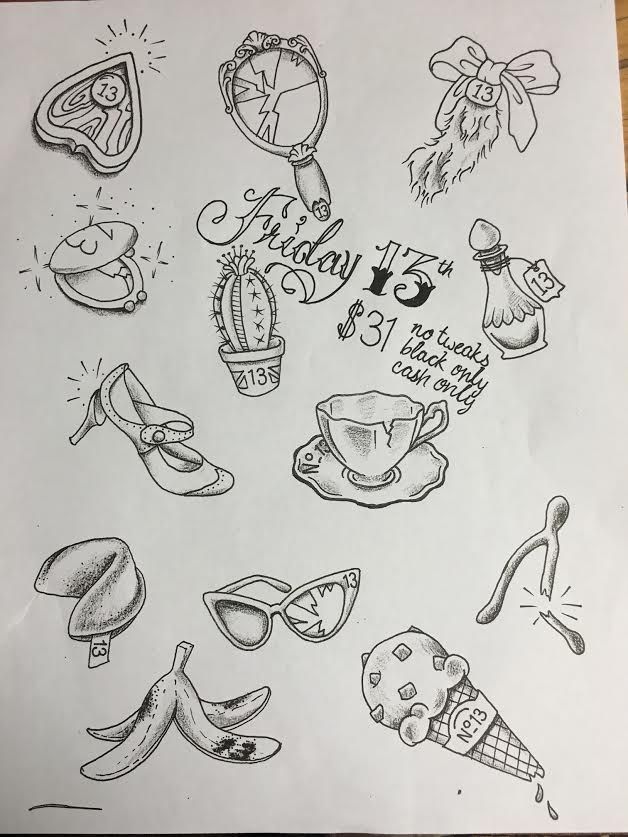 Small Friday the 13th Tattoo Ideas - Riccda