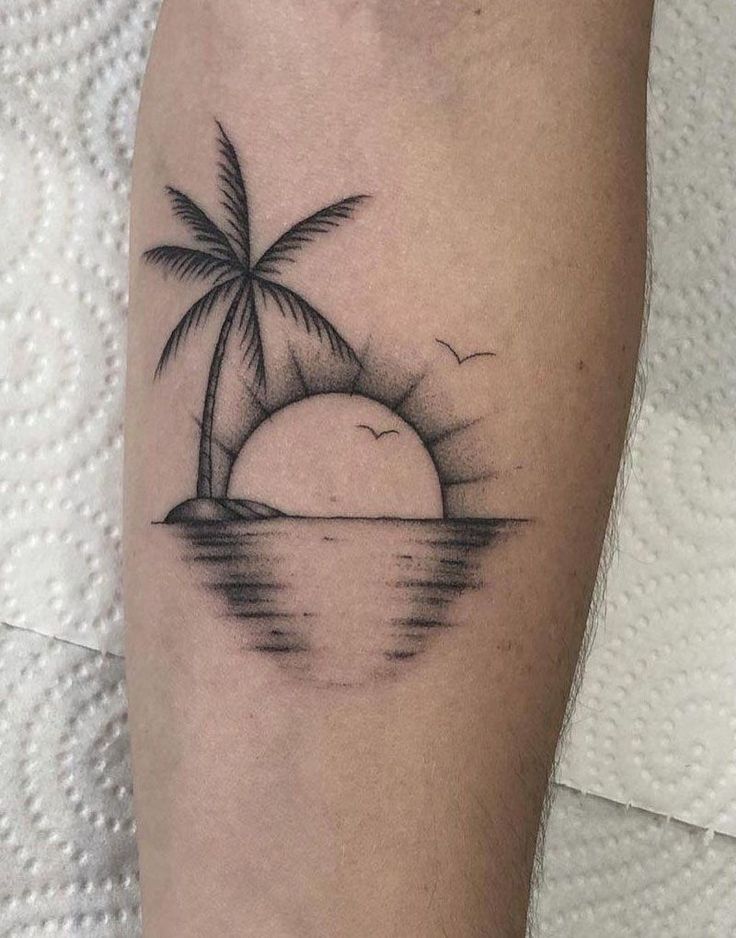 Sunset Tattoo Ideas Black and White - Riccda