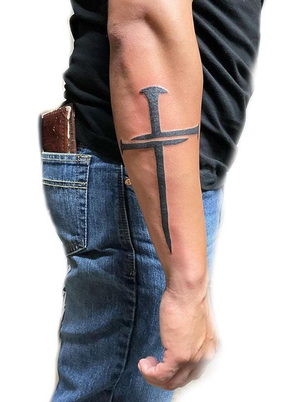 Tattoo Ideas for Men Forearm Cross - Riccda